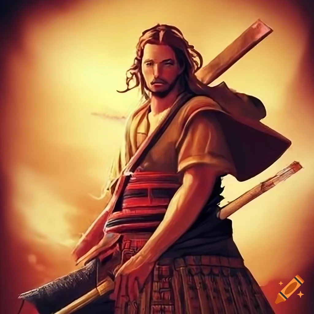 Samurai jesus artwork on Craiyon