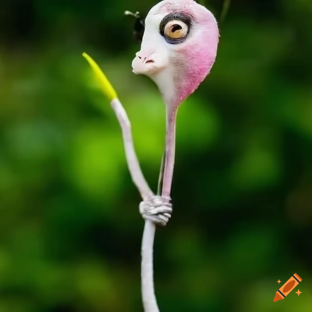 Beautiful alien flower monkey from outer space made of plants on Craiyon