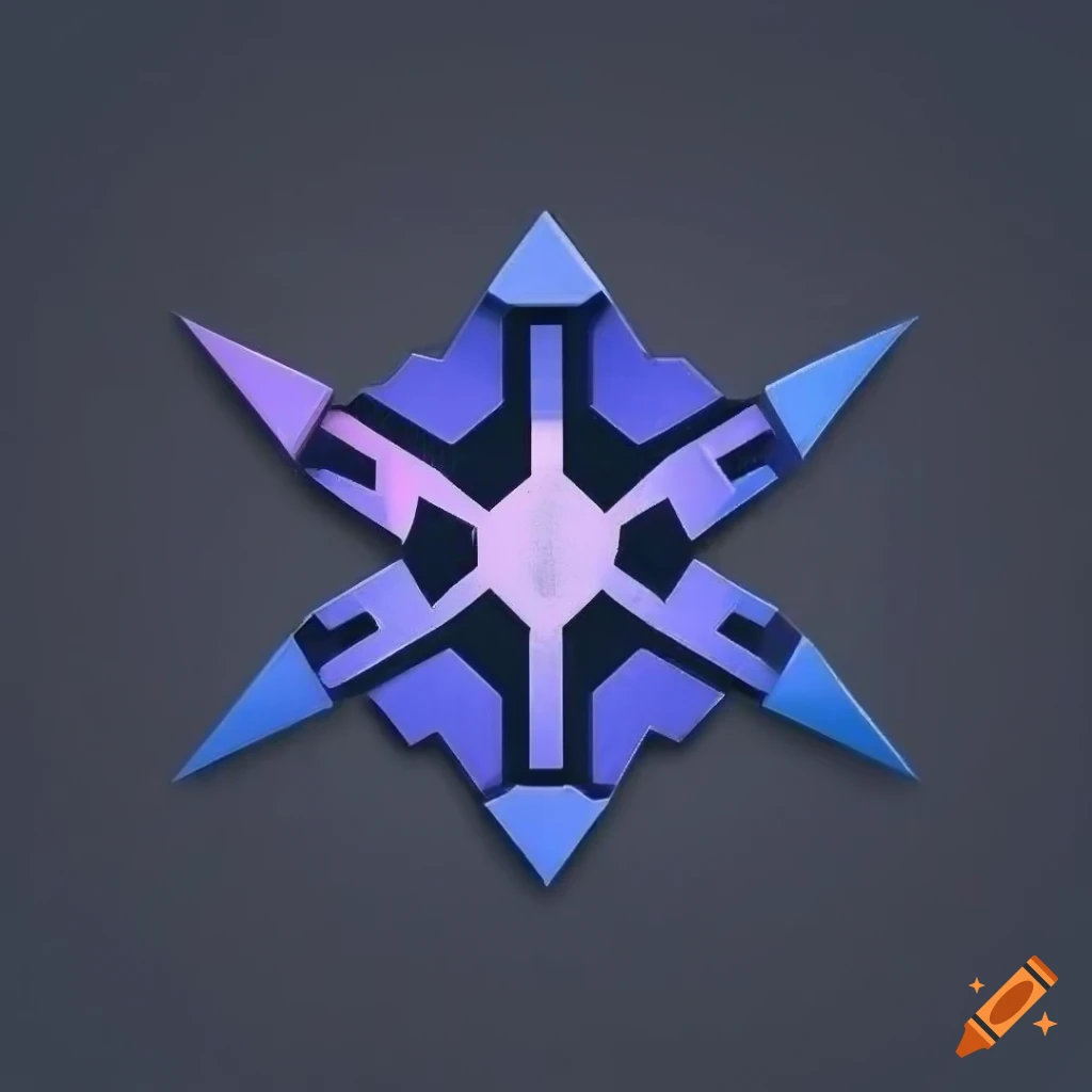 Dark blue sith emblem with a simple and geometrical design on Craiyon