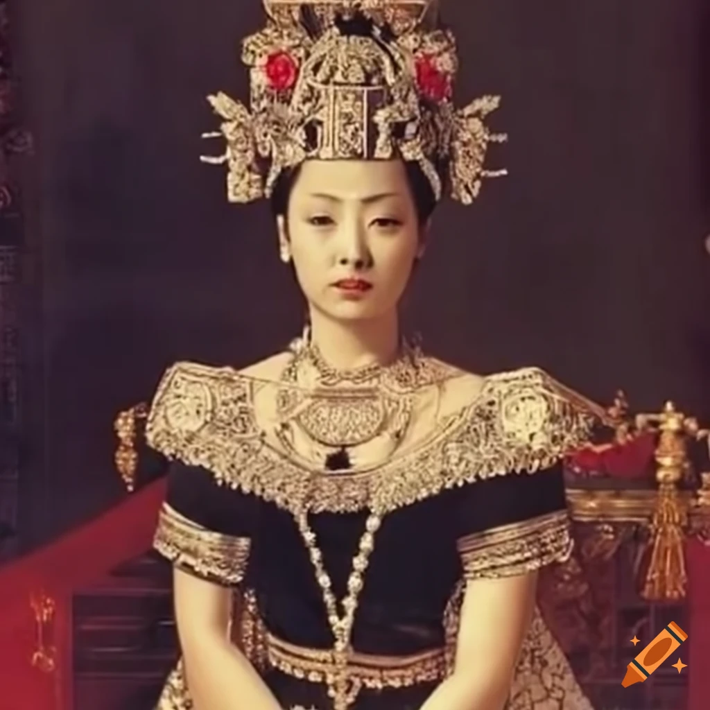 Artistic representation of an empress on Craiyon