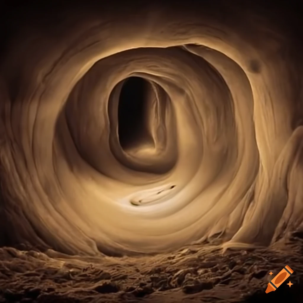 Empty holes in a surface on Craiyon