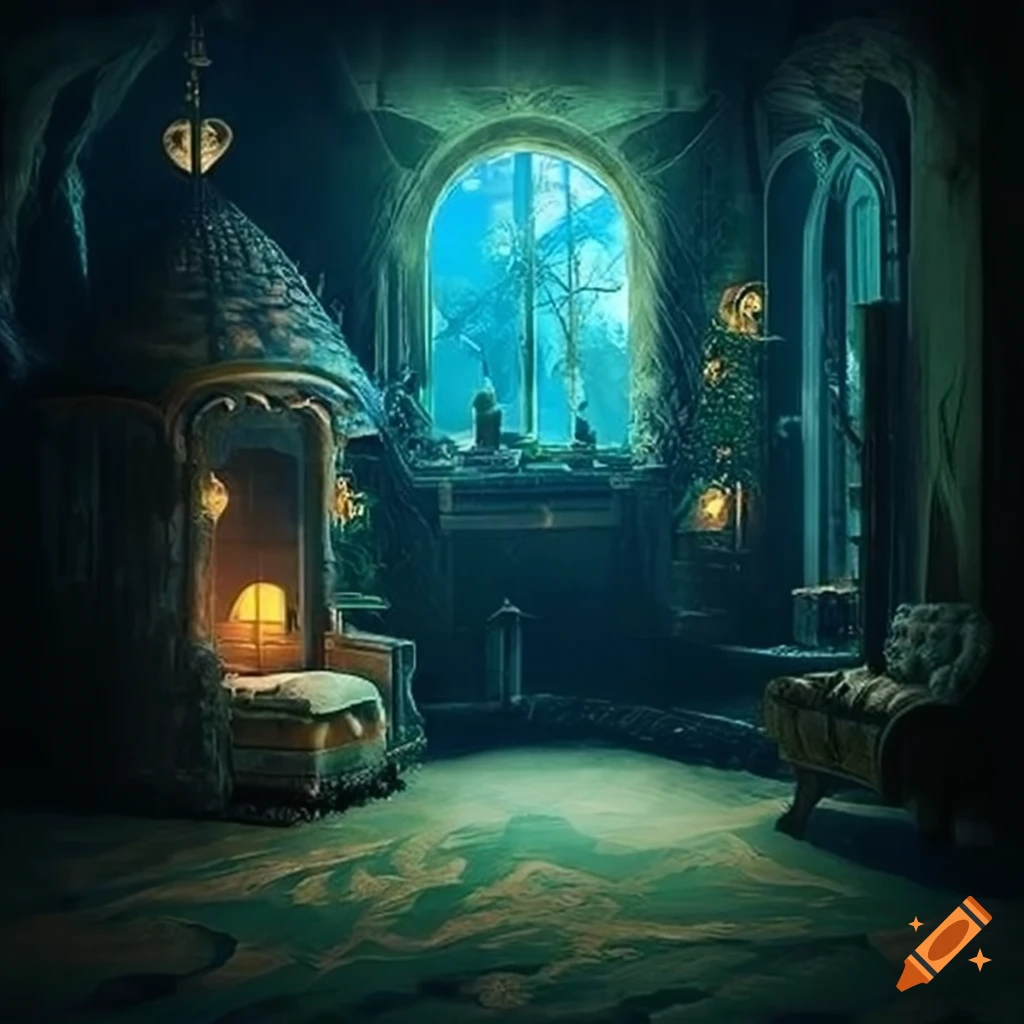 Small Bedroom In A Fantasy House Of A Magical Land On Craiyon