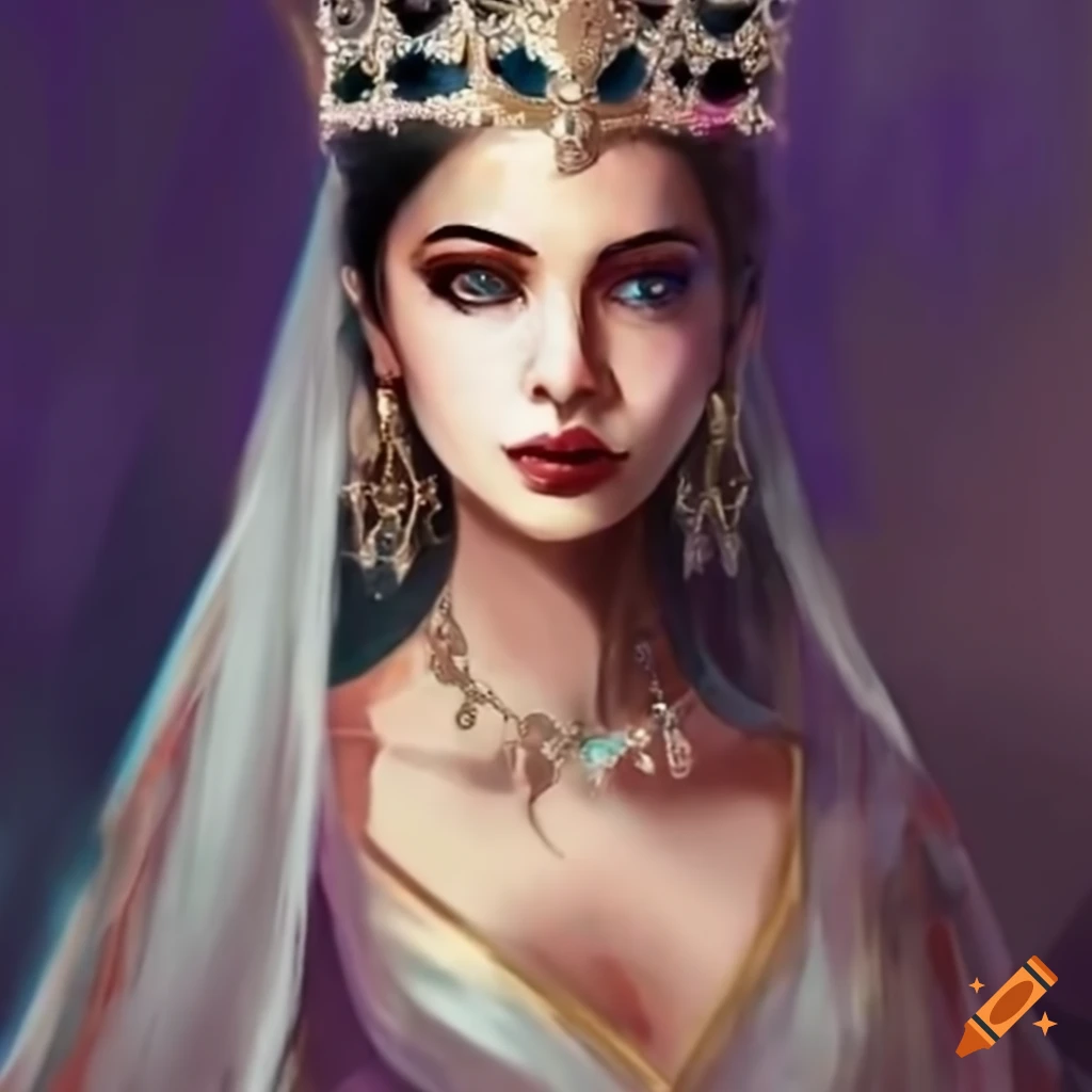 Portrait of an empress on Craiyon