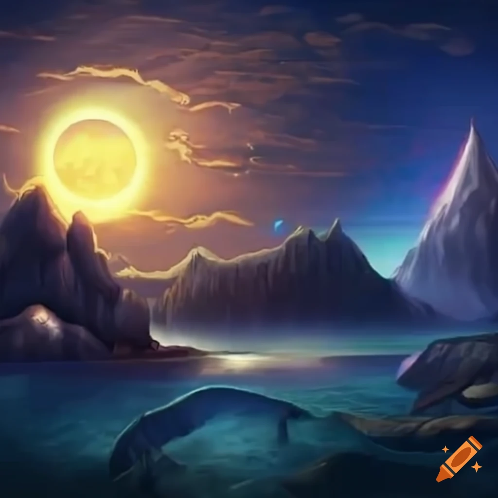 Pokemon moon on Craiyon