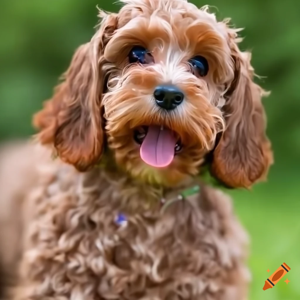 Cute cavapoo dog on Craiyon