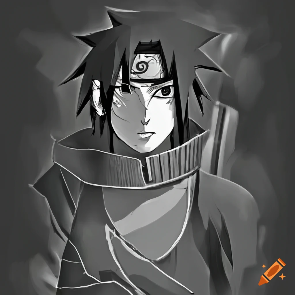 Sasuke uchiha wearing hashirama senju's armor on Craiyon