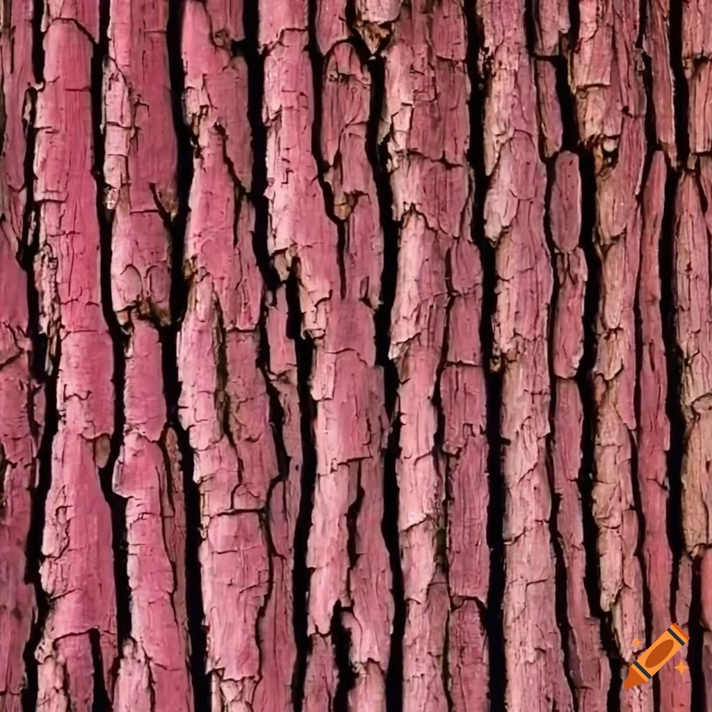 Repetitive pink wood bark texture on Craiyon