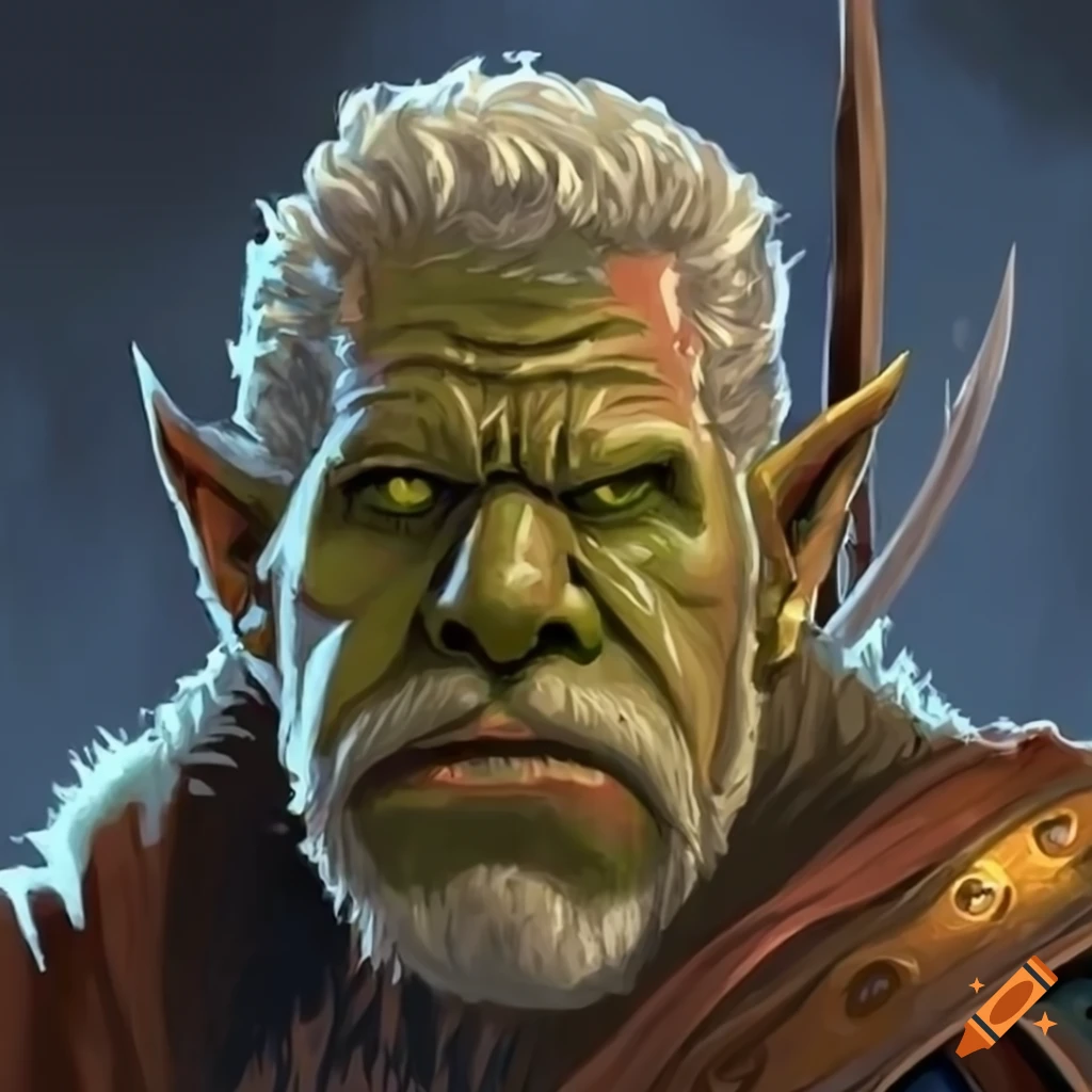 Half-orc character portrayed by ron perlman on Craiyon