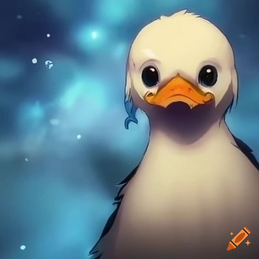 Five ducks in anime style on Craiyon