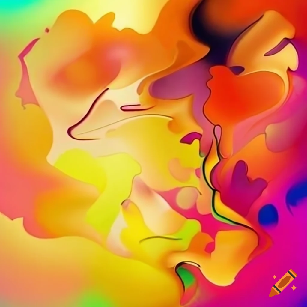 An abstract image with vibrant colors and shapes on Craiyon