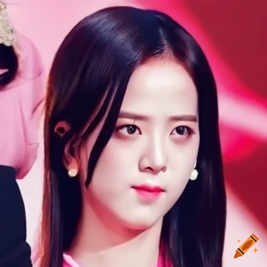 Jisoo meeting hello kitty on Craiyon