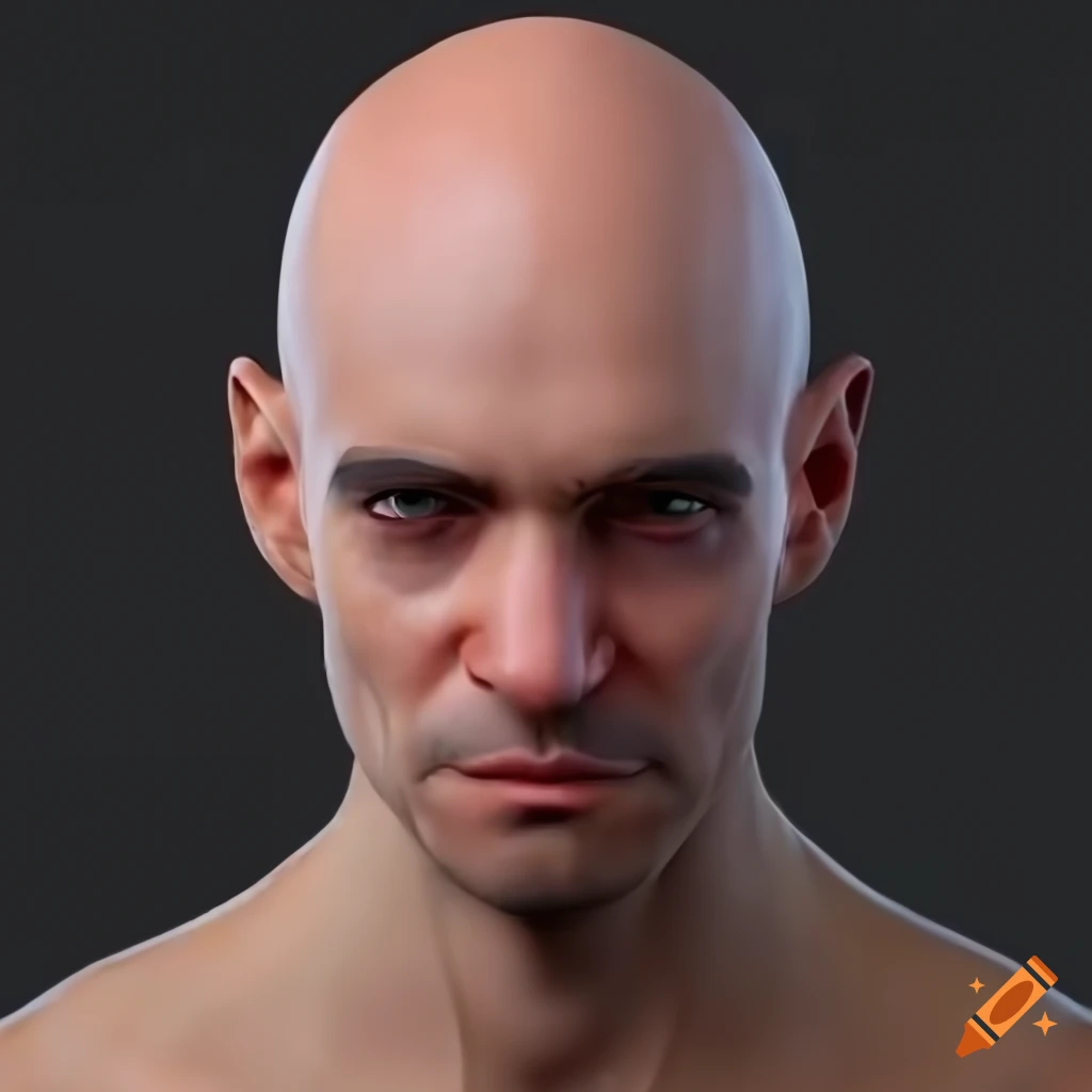 Bald man with realistic face in 4k resolution on Craiyon