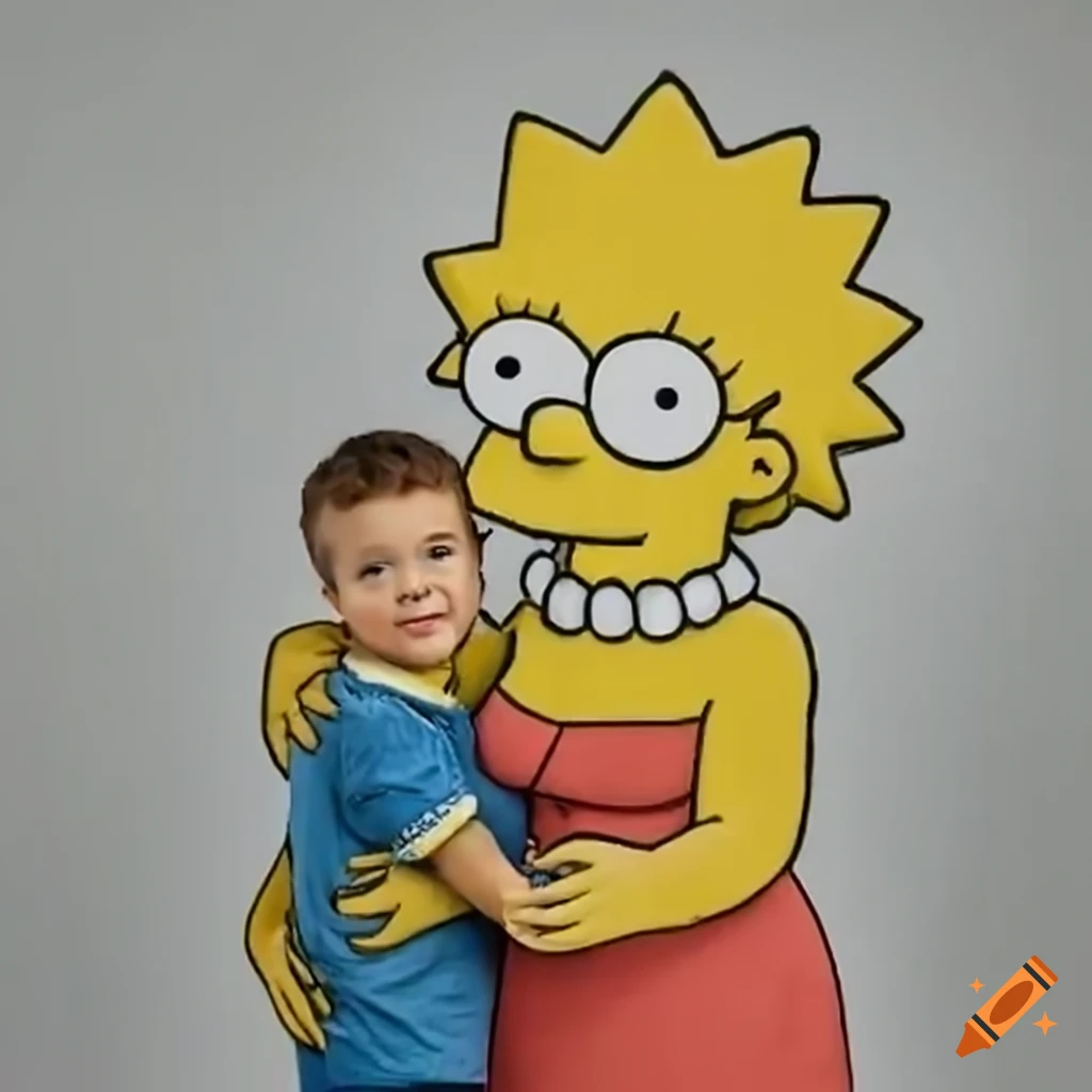 Lisa simpson teaching a curious boy about life on Craiyon