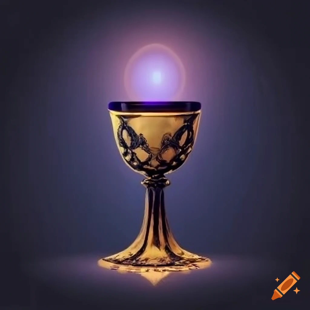 Gothic chalice in the distance at night on Craiyon