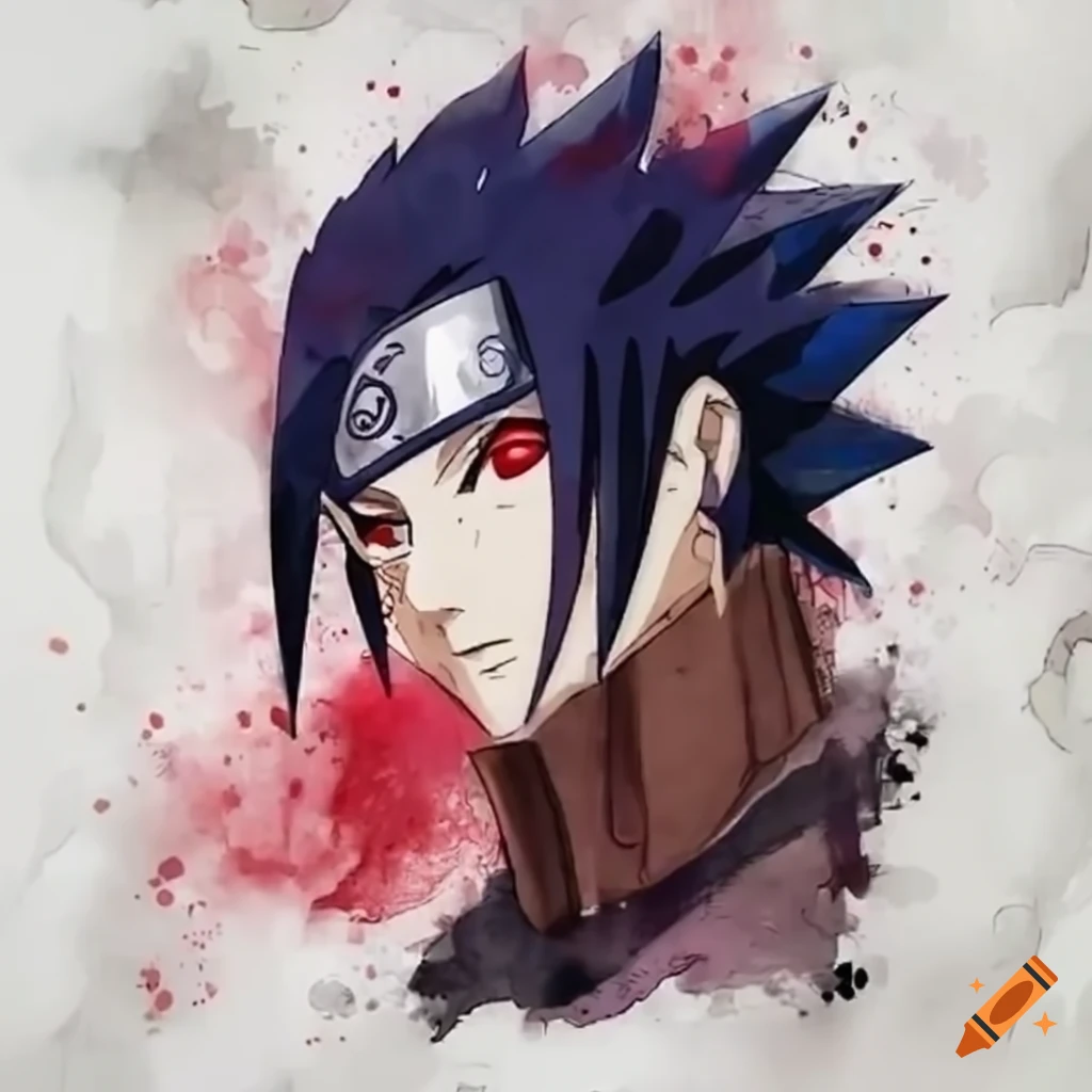 Sasuke uchiha wearing hashirama senju's armor on Craiyon
