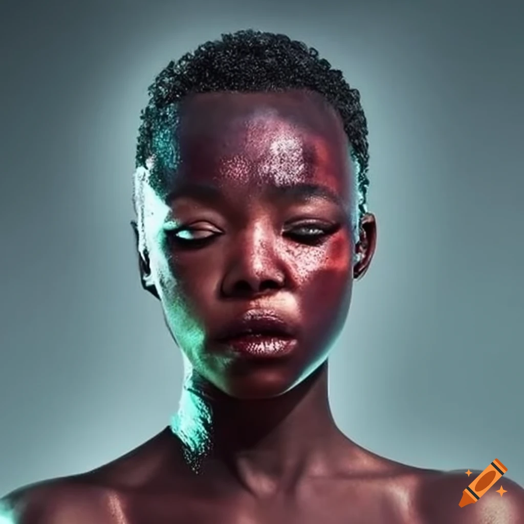 Strong woman fighter with determined expression on Craiyon