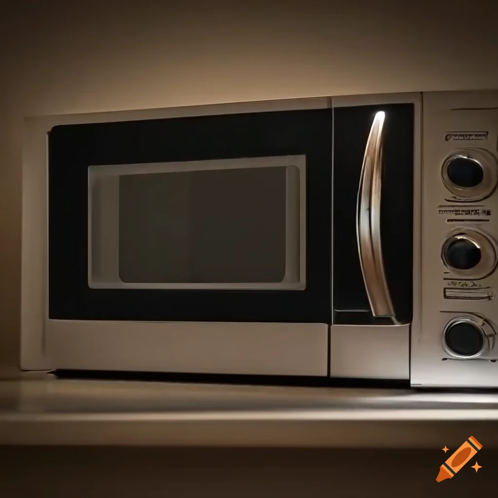 Microwave with eyes in a realistic 4k photo on Craiyon