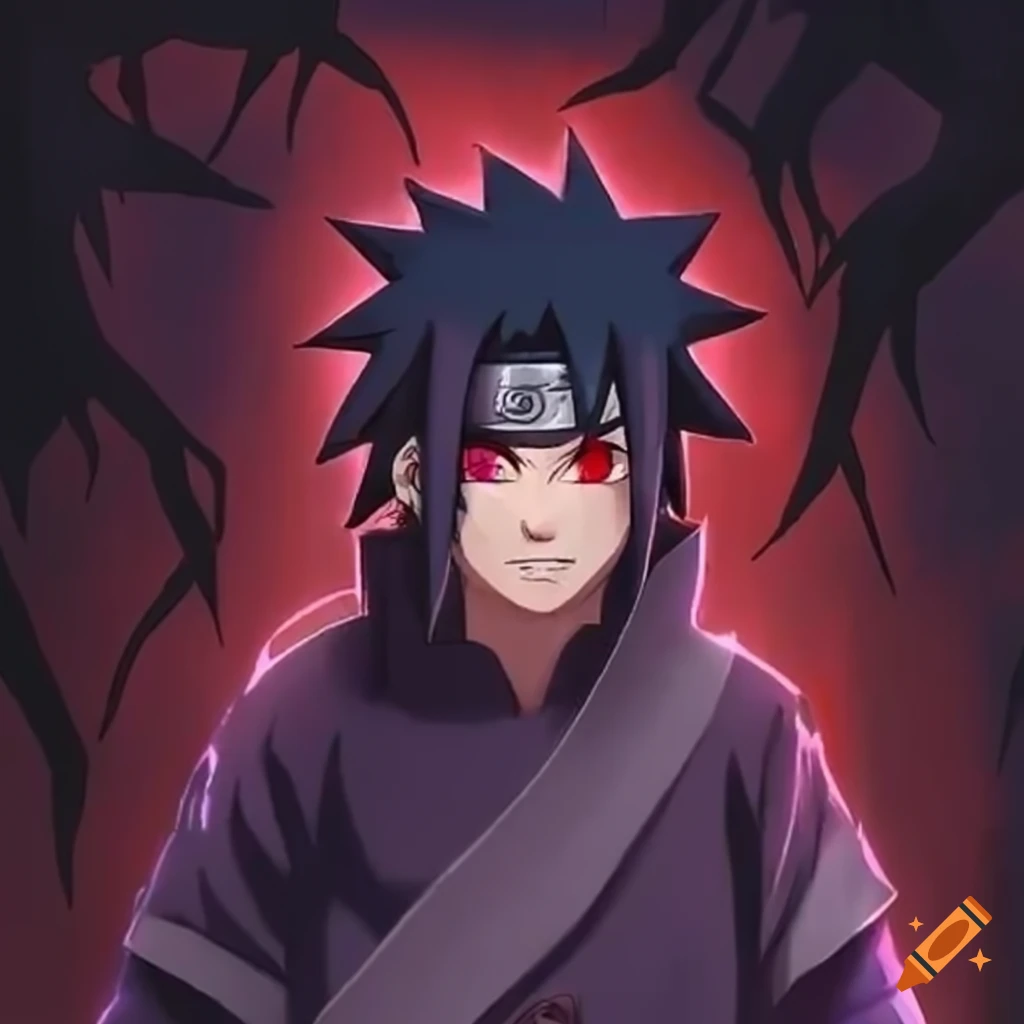 Sasuke uchiha wearing hashirama senju's armor on Craiyon