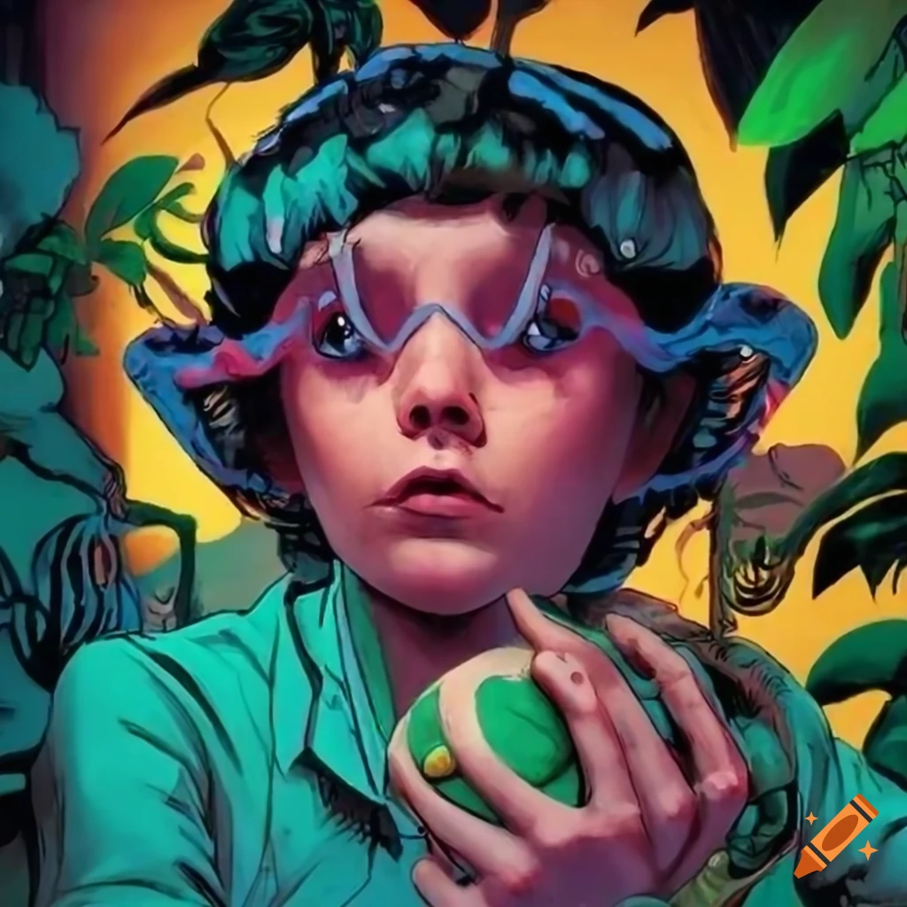 Graphic novel illustration from Noir graphic novel, LSD jungle flounder ...