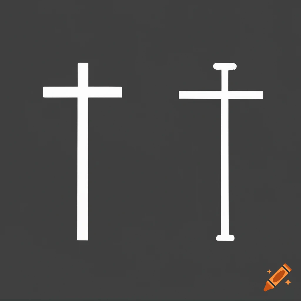 Simple black and white jesus cross drawing with light emanating from it ...