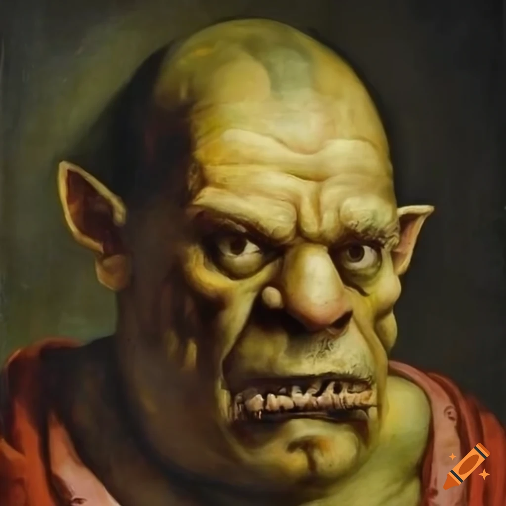 Realistic portrait of an ogre in 16th century style on Craiyon
