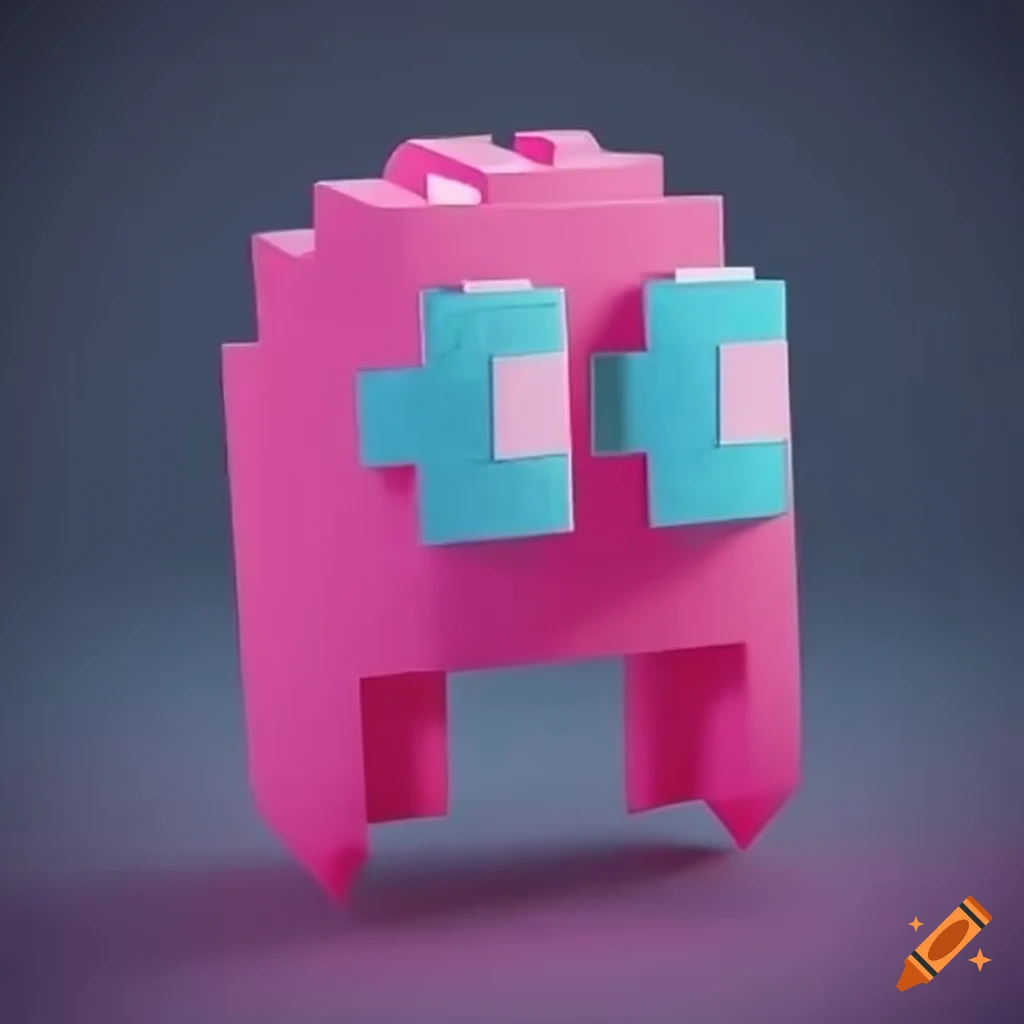 Pink ghost from pac-man with money on Craiyon