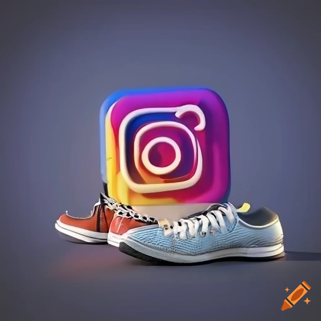 3D illustration of casual animated character sitting on Instagram logo ...