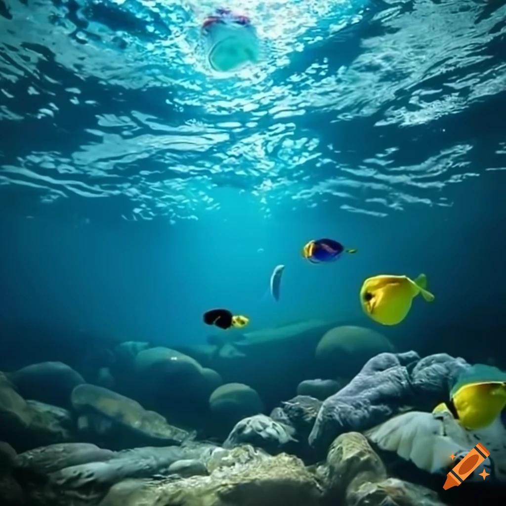 Underwater scenery on Craiyon