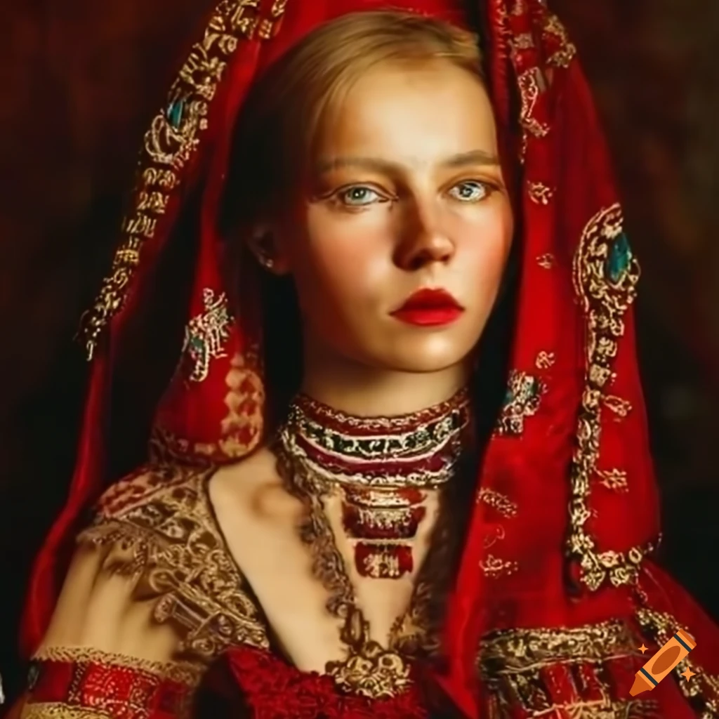 Traditional Slavic art and culture on Craiyon