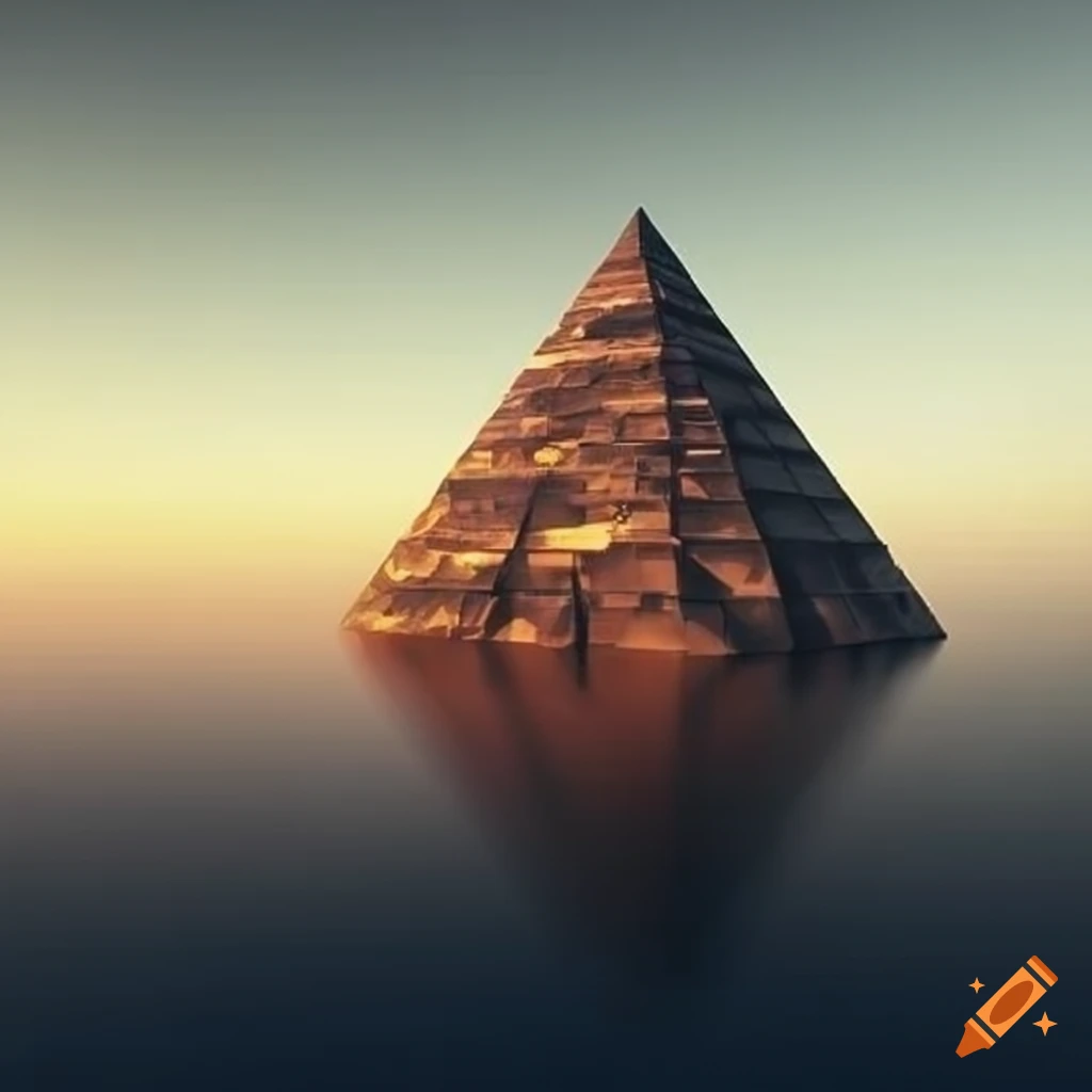 Photorealist inter dimensional pyramid on Craiyon