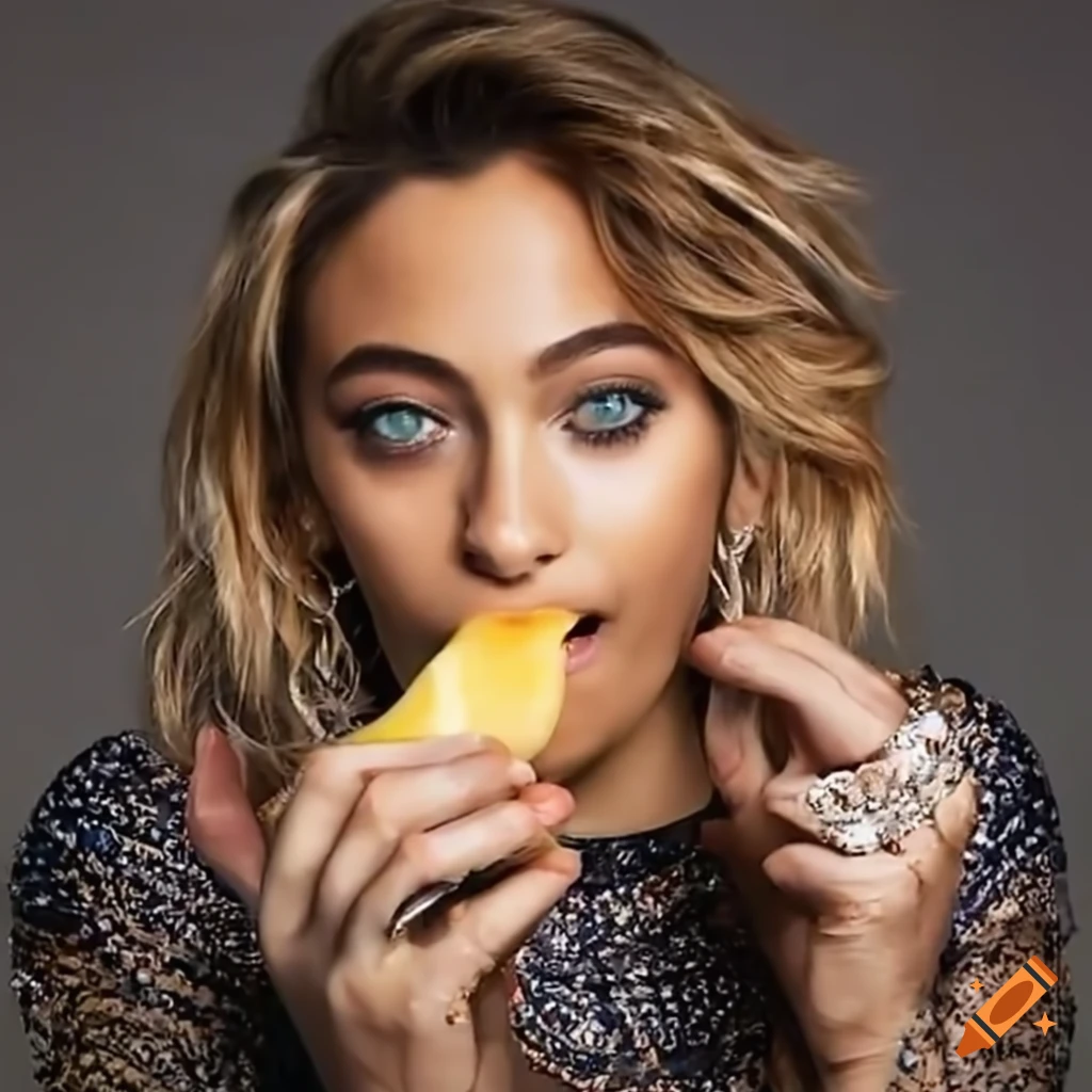 Paris jackson enjoying queso on Craiyon