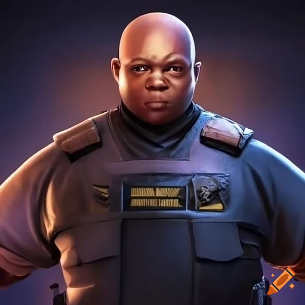 Illustration of a vault-tec security guard named christmas jones on Craiyon