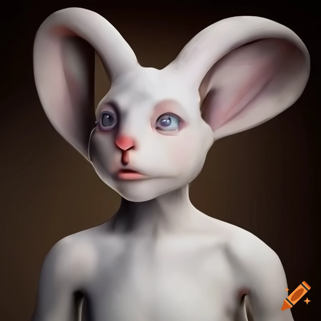 Humanoid rabbit character on Craiyon