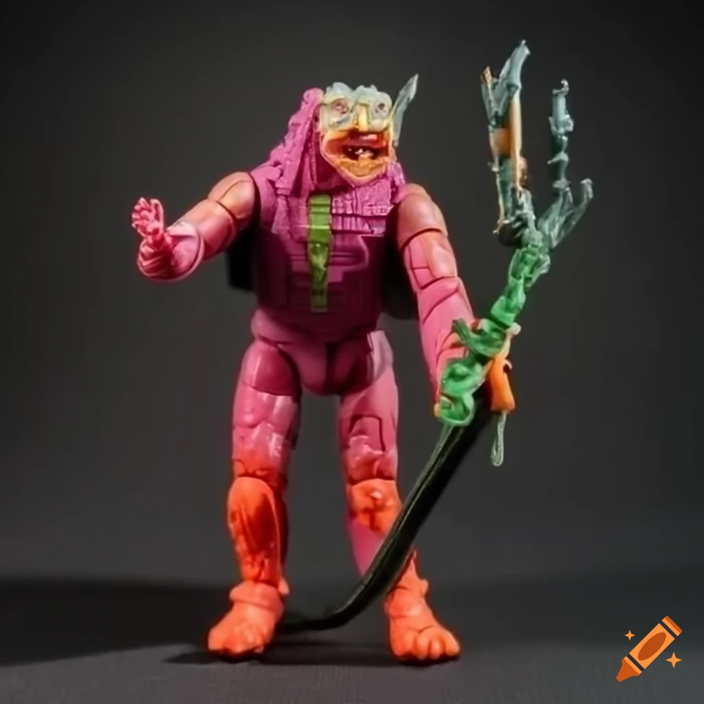 80s action figure of an insectoid garbage collector on Craiyon