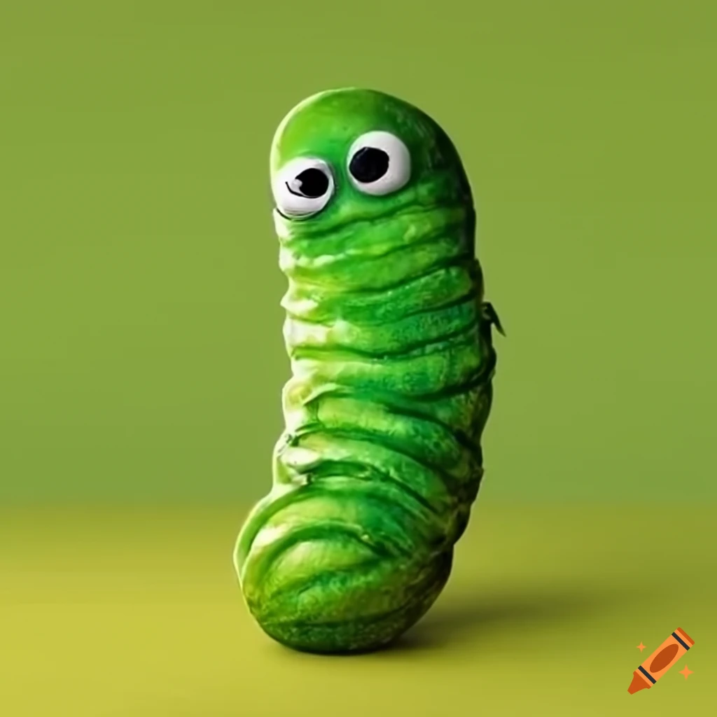 Green pickle alien creature on Craiyon