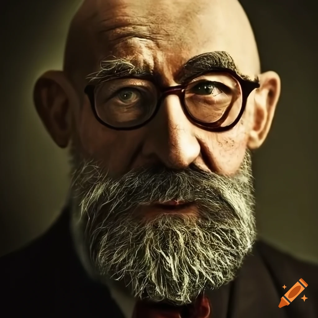 Elderly historian with a beard in the 1920s on Craiyon