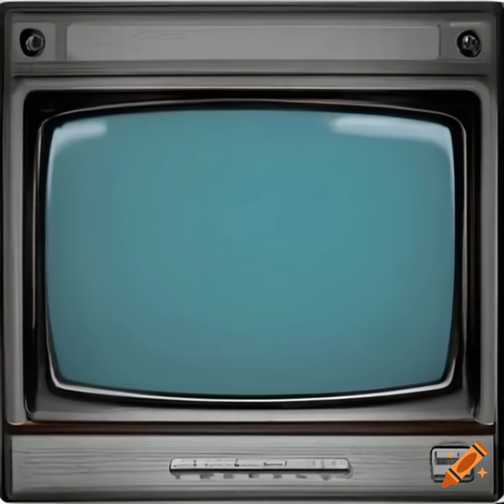 Close-up of an old tv with square screen on Craiyon