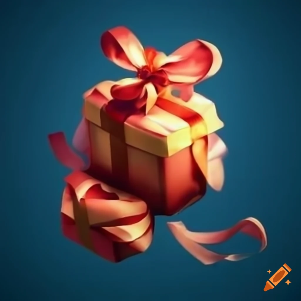 Wrapped present on Craiyon