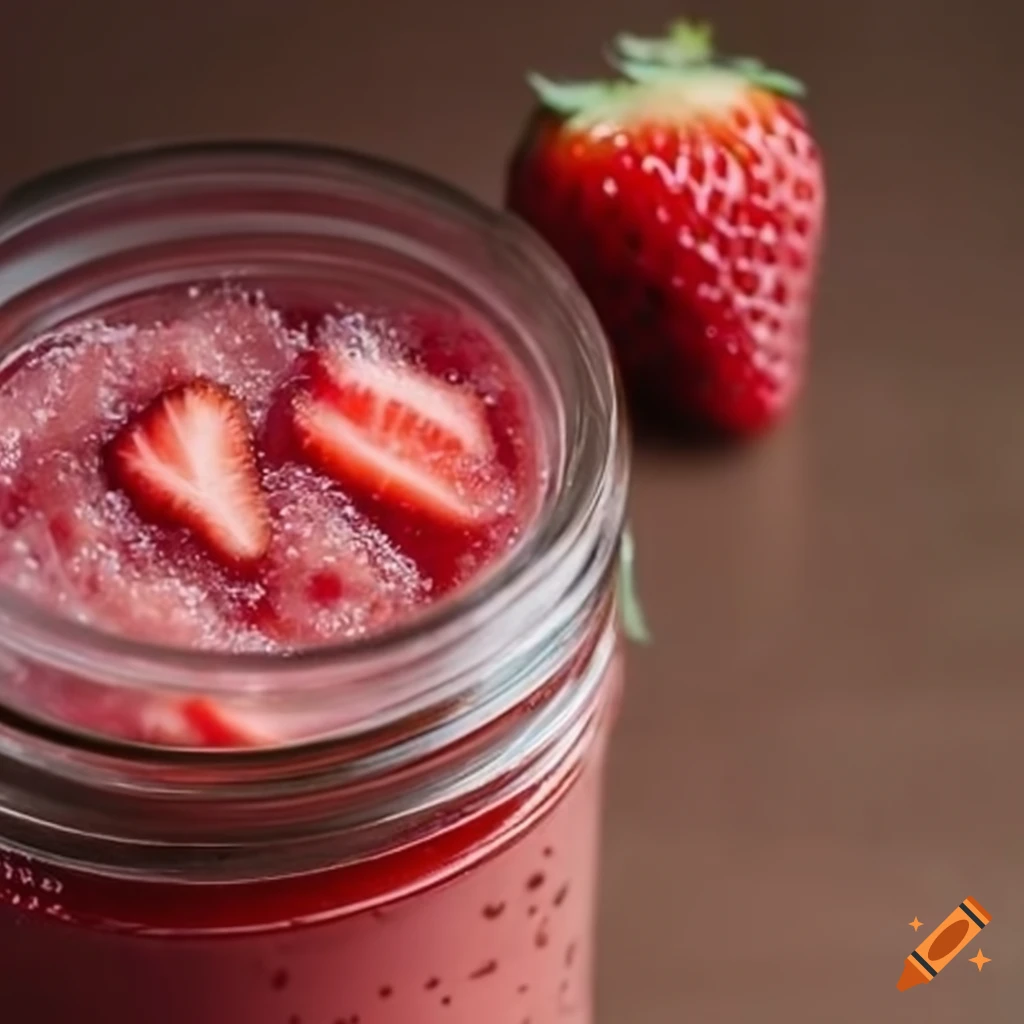 Applying strawberry body scrub on Craiyon