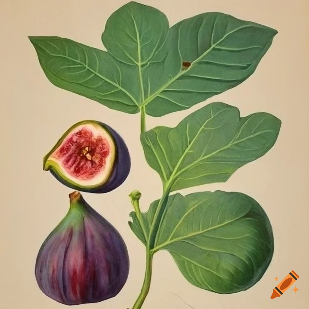 Vintage fig plant poster on Craiyon