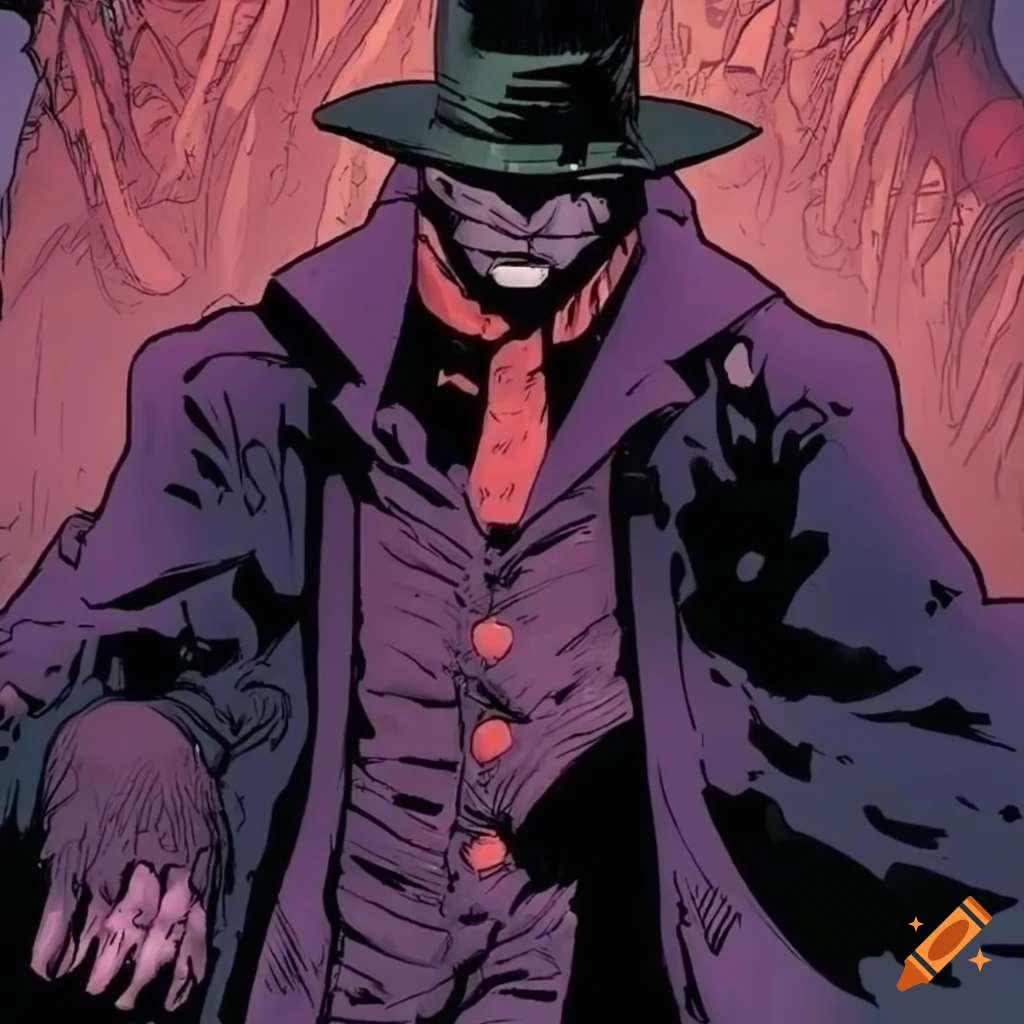 The shadow man comic book cover on Craiyon