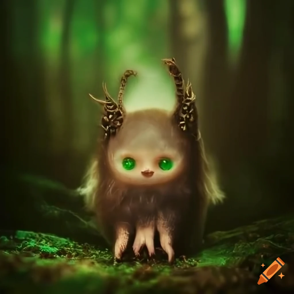 Enchanting small forest spirit on Craiyon