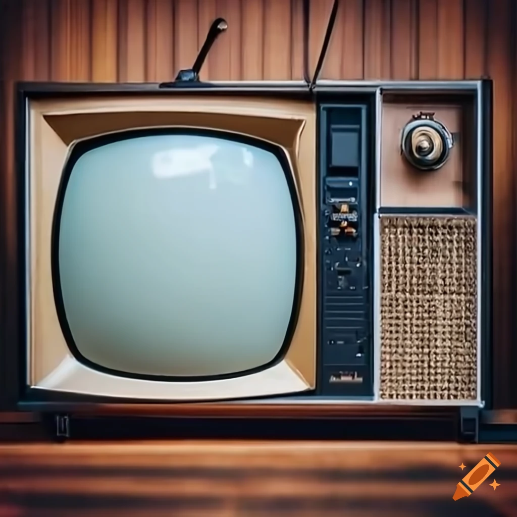 Close-up of an old tv with square screen on Craiyon