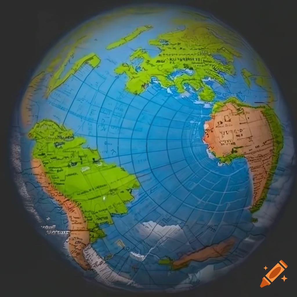 Macro world map of islands on Craiyon