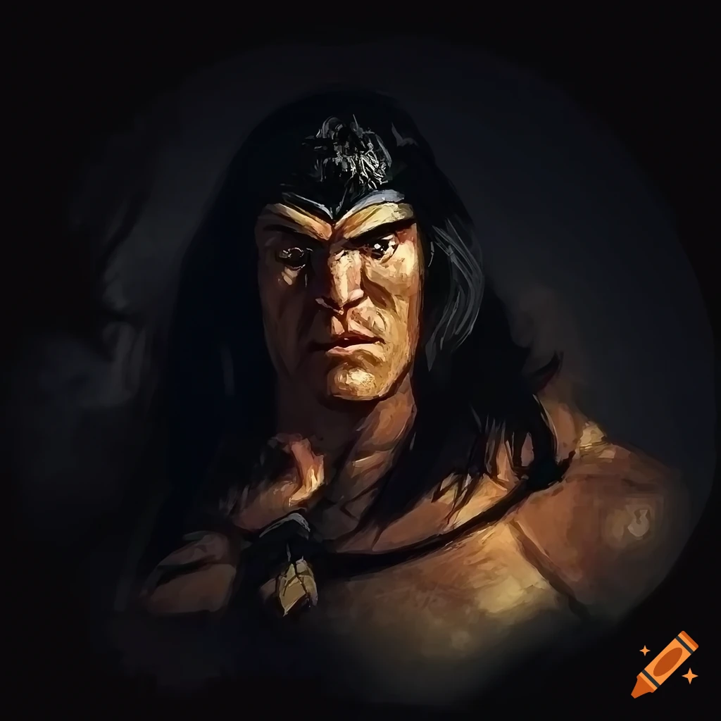 Conan the Barbarian in a dungeon by Norman Rockwell with masterful ...