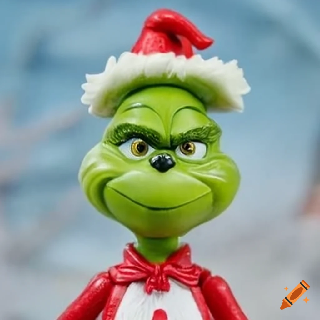 Green grinch action figure on Craiyon