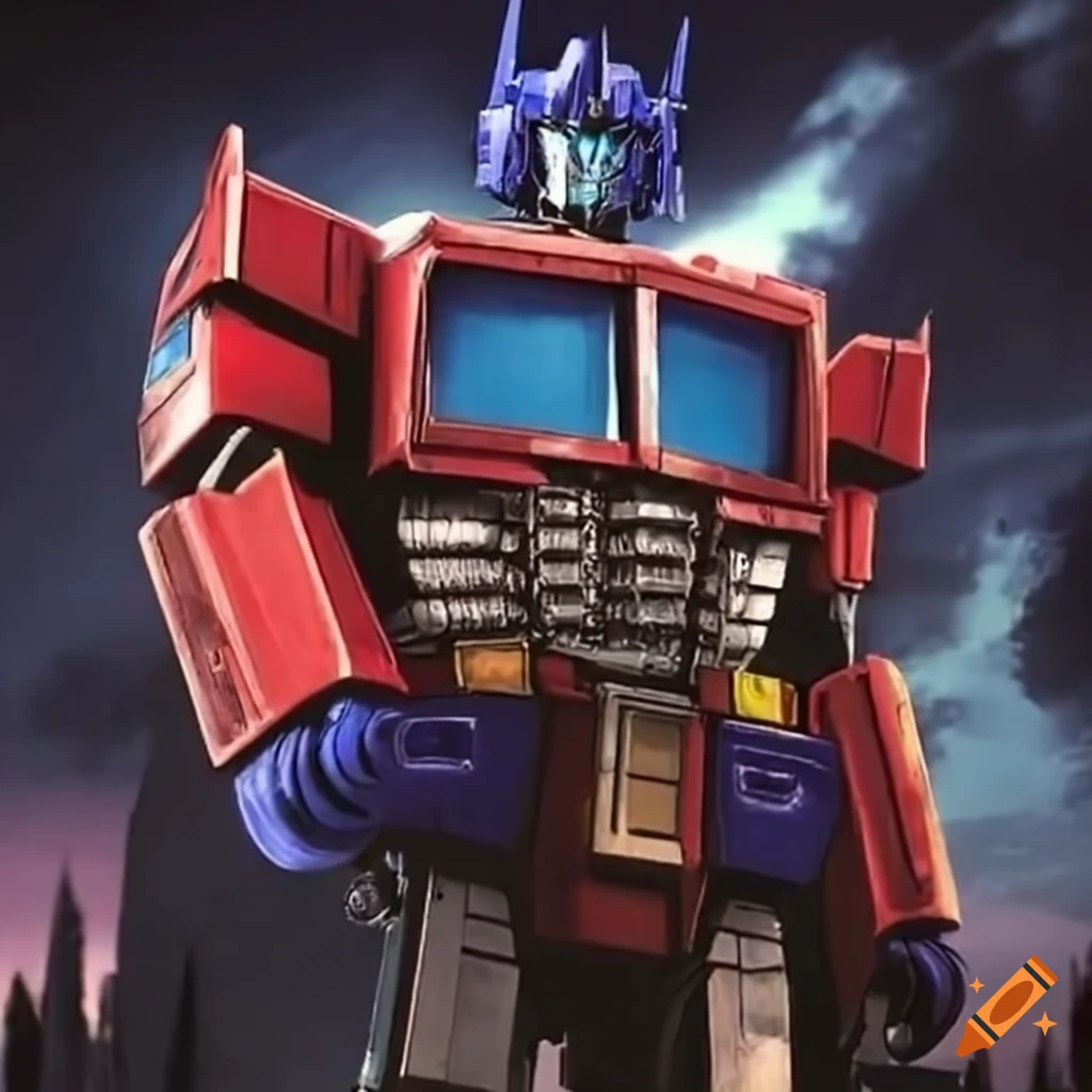 Optimus prime transformed into a truck in the transformers series of ...