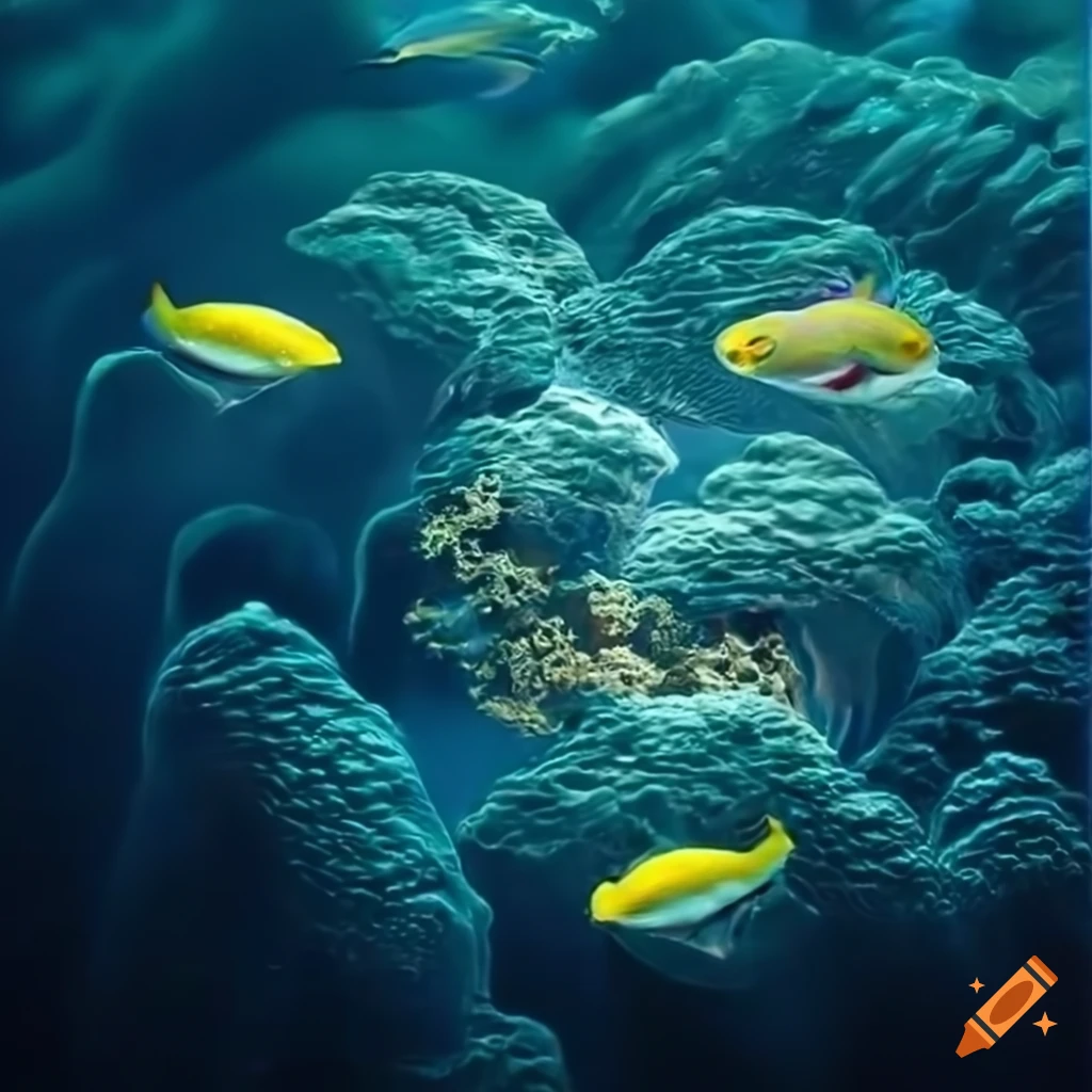 Underwater micro photography capturing vibrant exotic fish on Craiyon