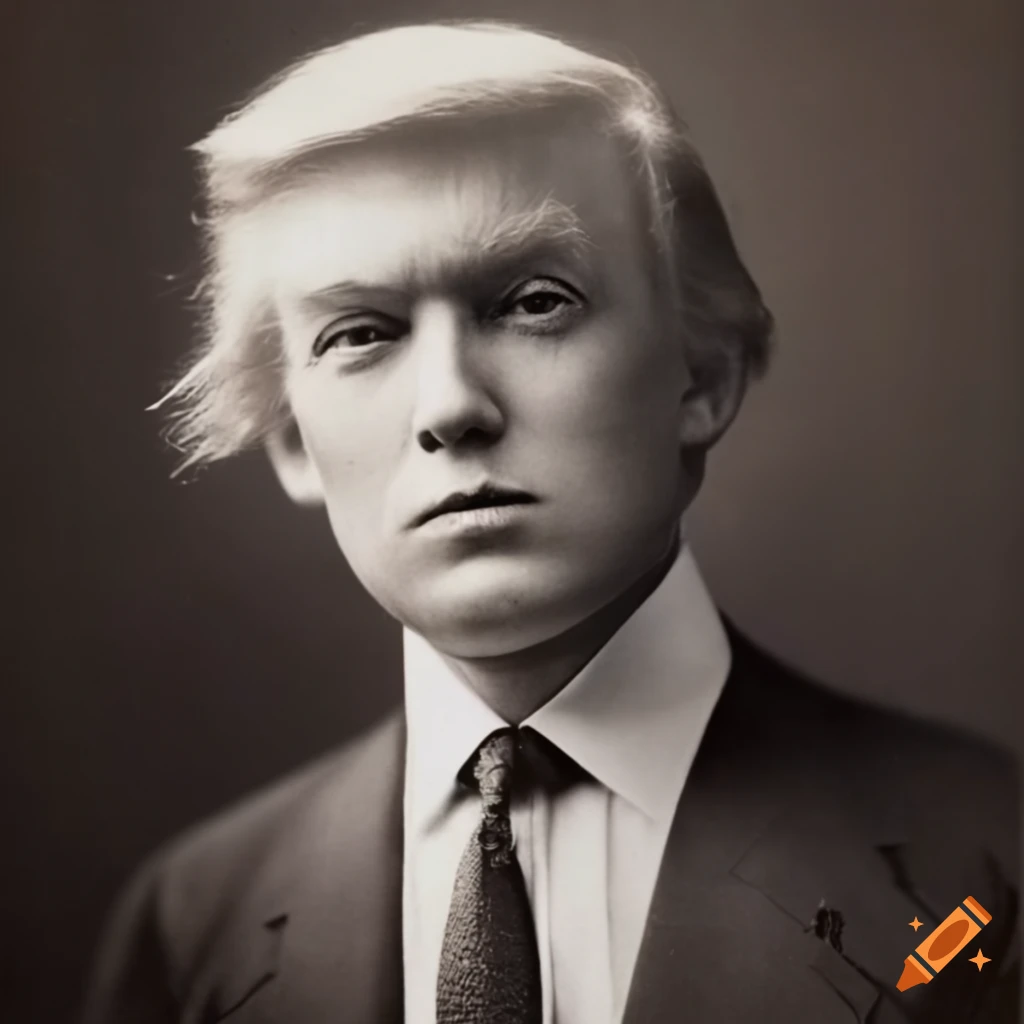 Vintage 1890 photo of donald trump on Craiyon