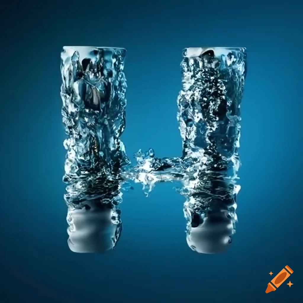 Artistic letter h with water on Craiyon